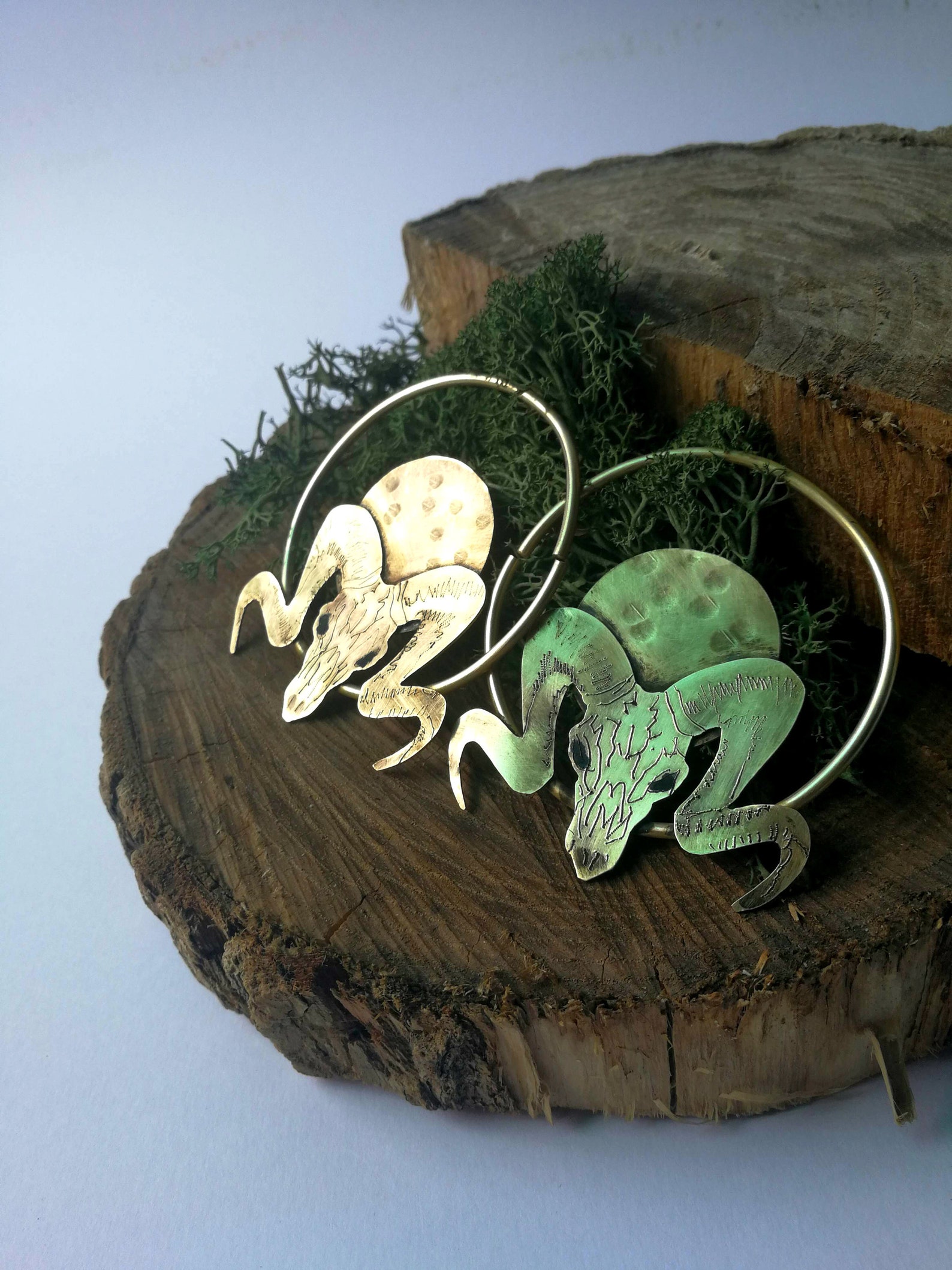 10 Gauge Animal Skull Hoops Hoops for Plugs Stretched Ear | Etsy