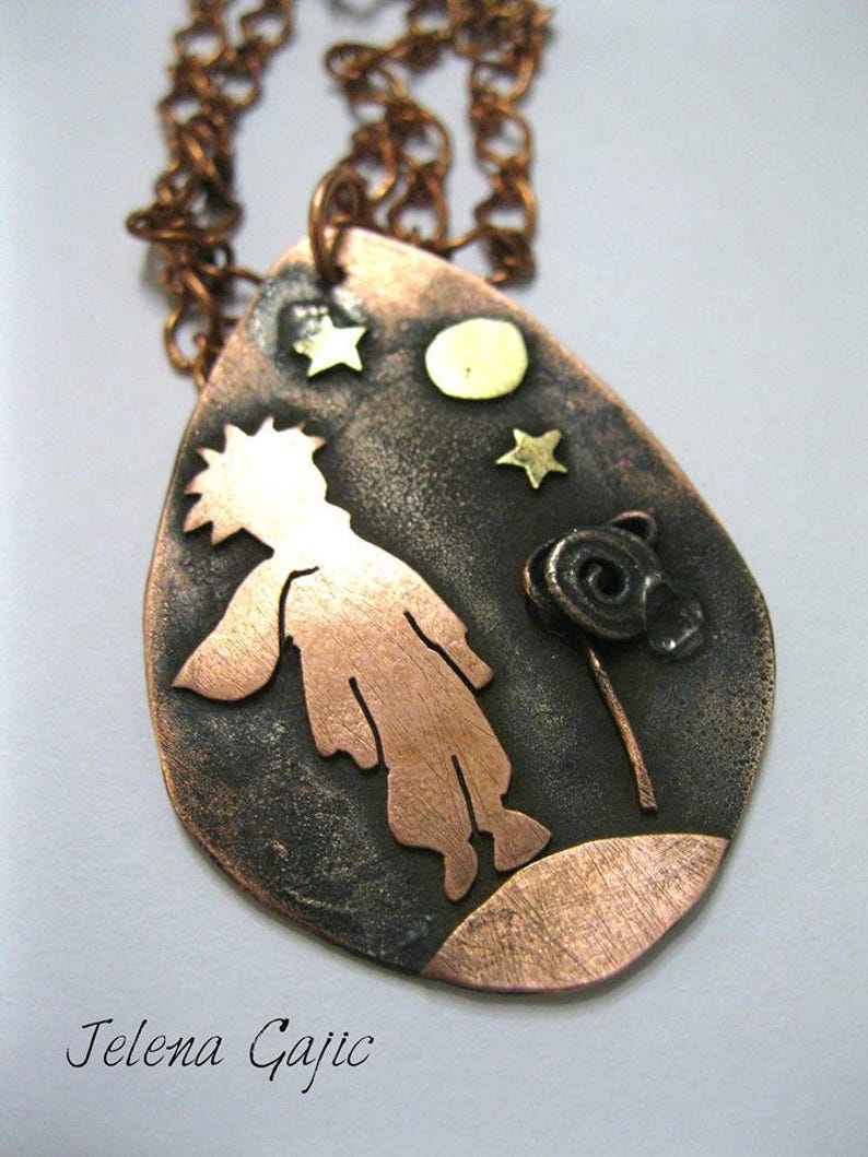 The Little Prince Copper Pendant Necklace - Etsy