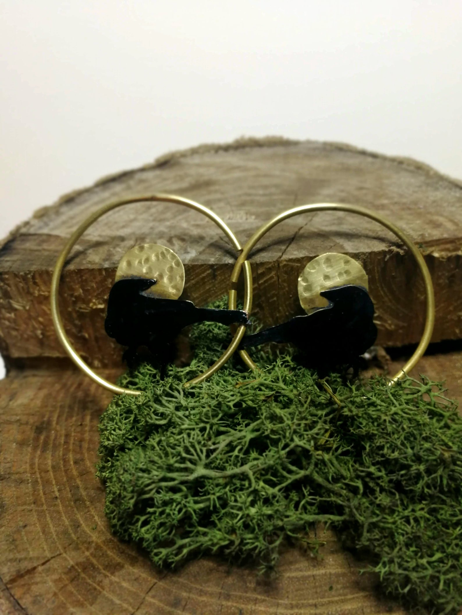 10 Gauge Raven Hoops Raven Ear Weights | Etsy