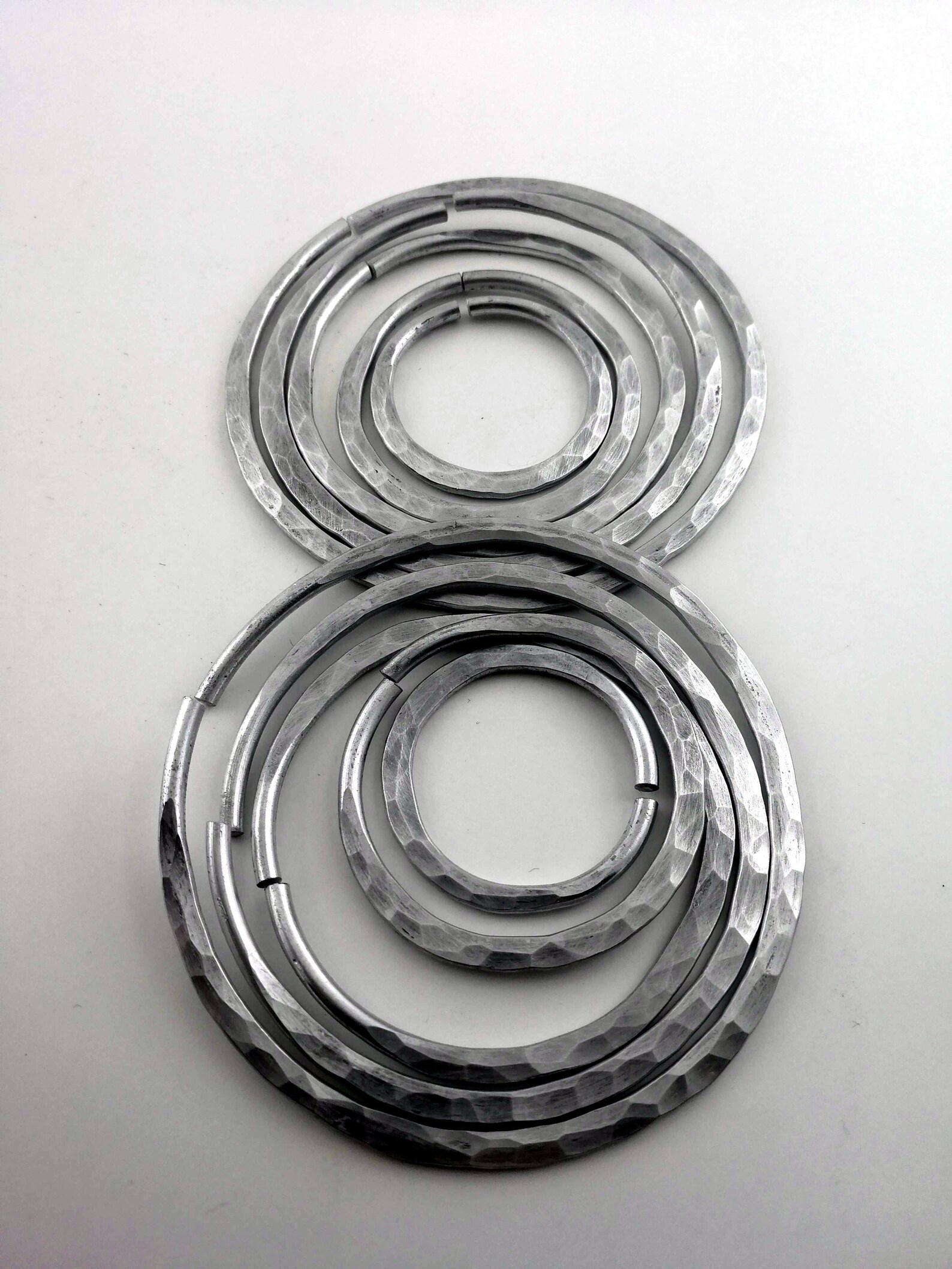 8 Gauge Hammered Hoops Ear Hangers Hammered Hoop Earrings - Etsy