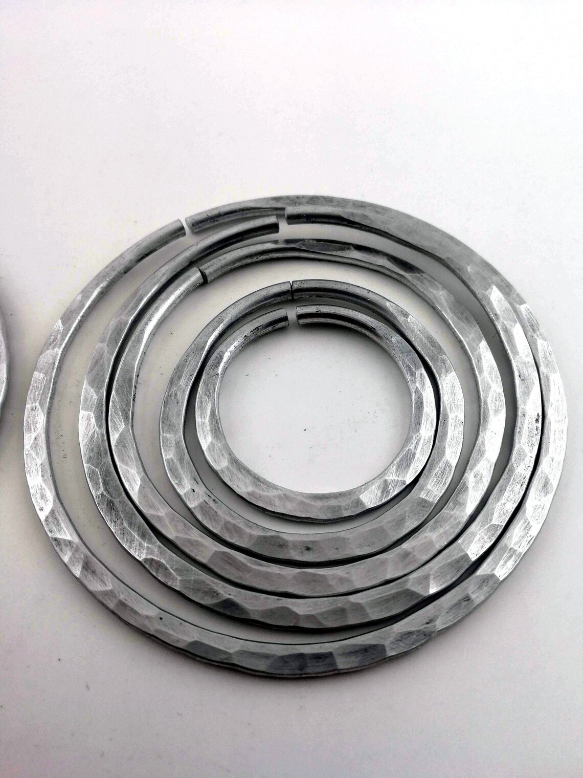 8 Gauge Hammered Hoops Ear Hangers - Etsy