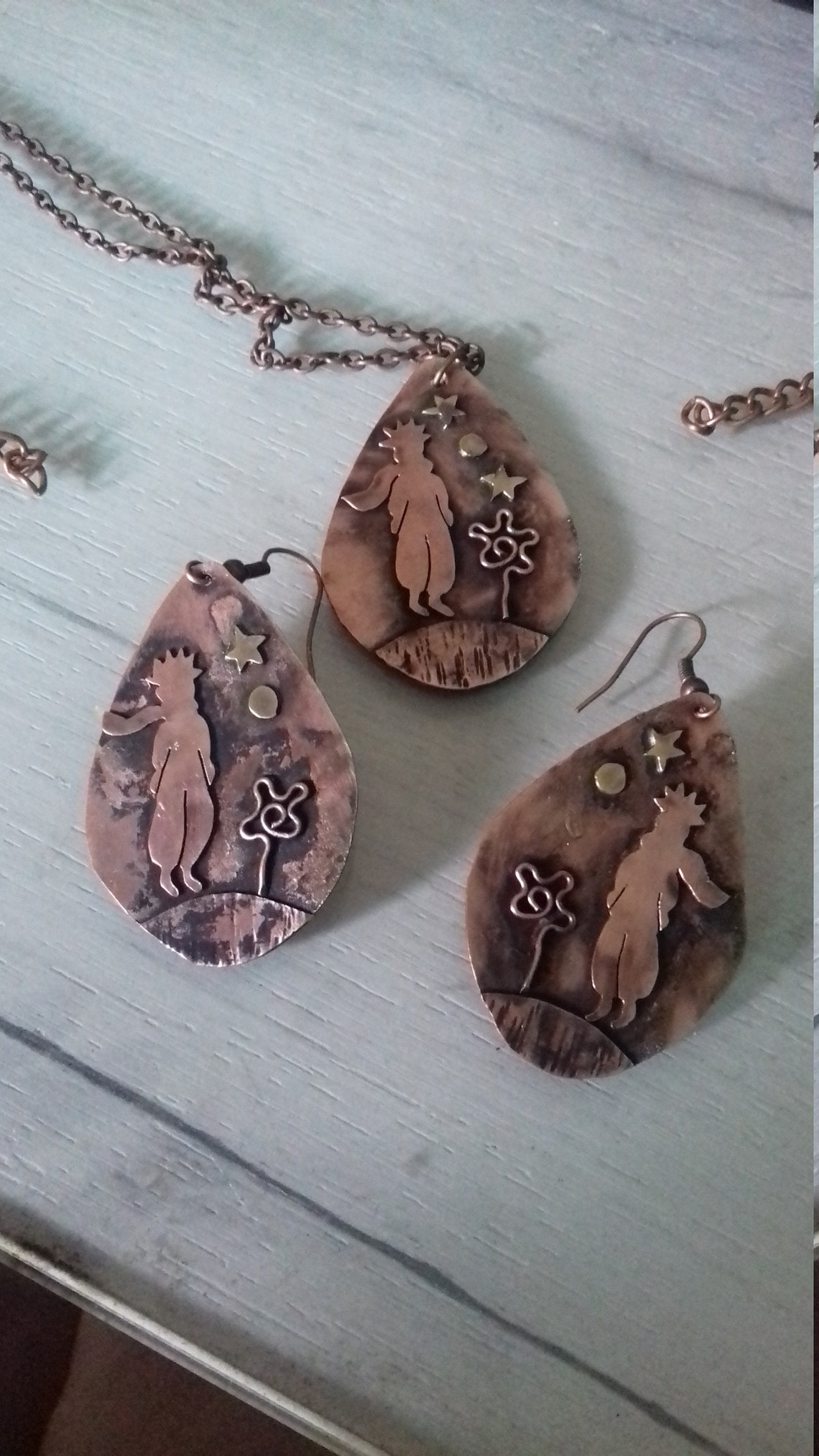 The Little Prince Copper Pendant Necklace - Etsy