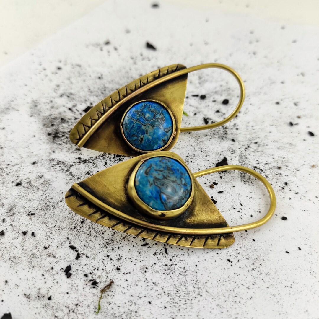 12 Gauge Ear Weights / Plug Earrings / Stone Ear Weights / 2.95 Inches ...