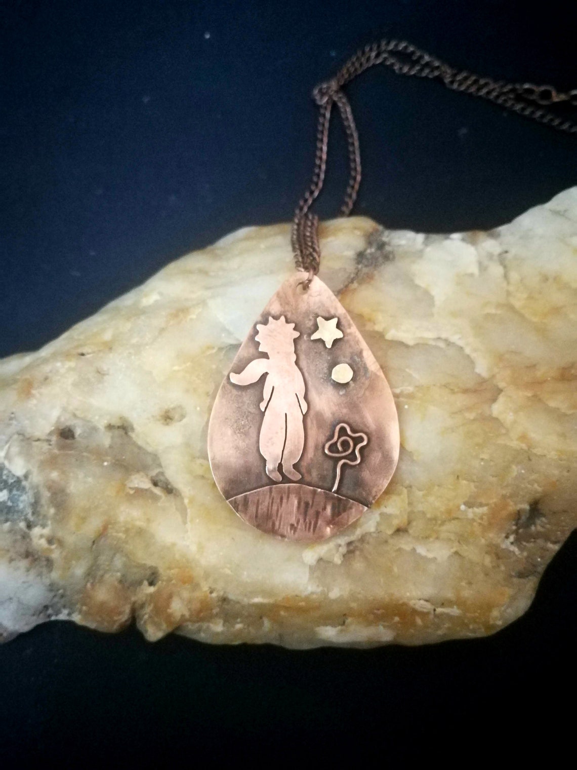 The Little Prince Copper Pendant Necklace - Etsy