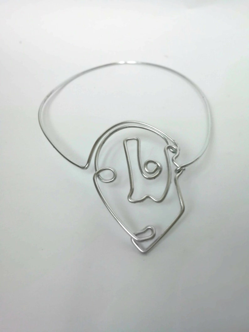 Handmade Wire Face Necklace Unusal Statement Necklace - Etsy