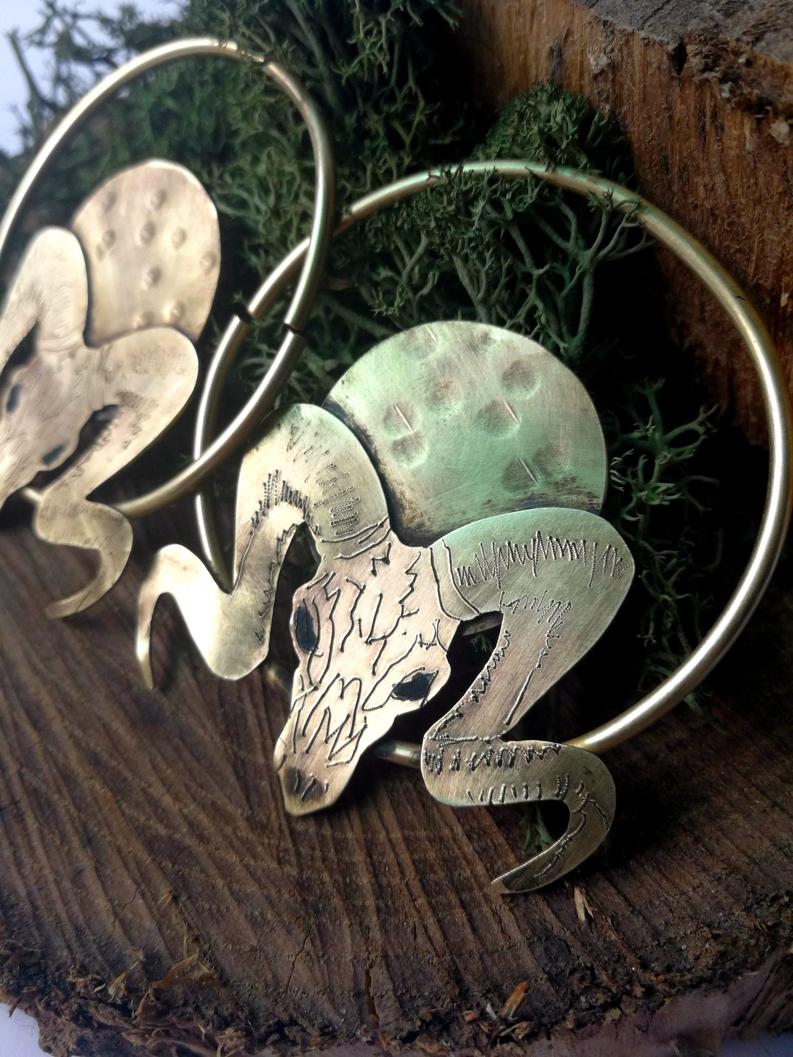 10 Gauge Animal Skull Hoops Hoops for Plugs Stretched Ear | Etsy