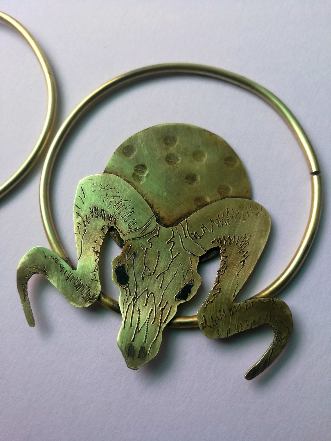 10 Gauge Animal Skull Hoops Hoops for Plugs Stretched Ear | Etsy