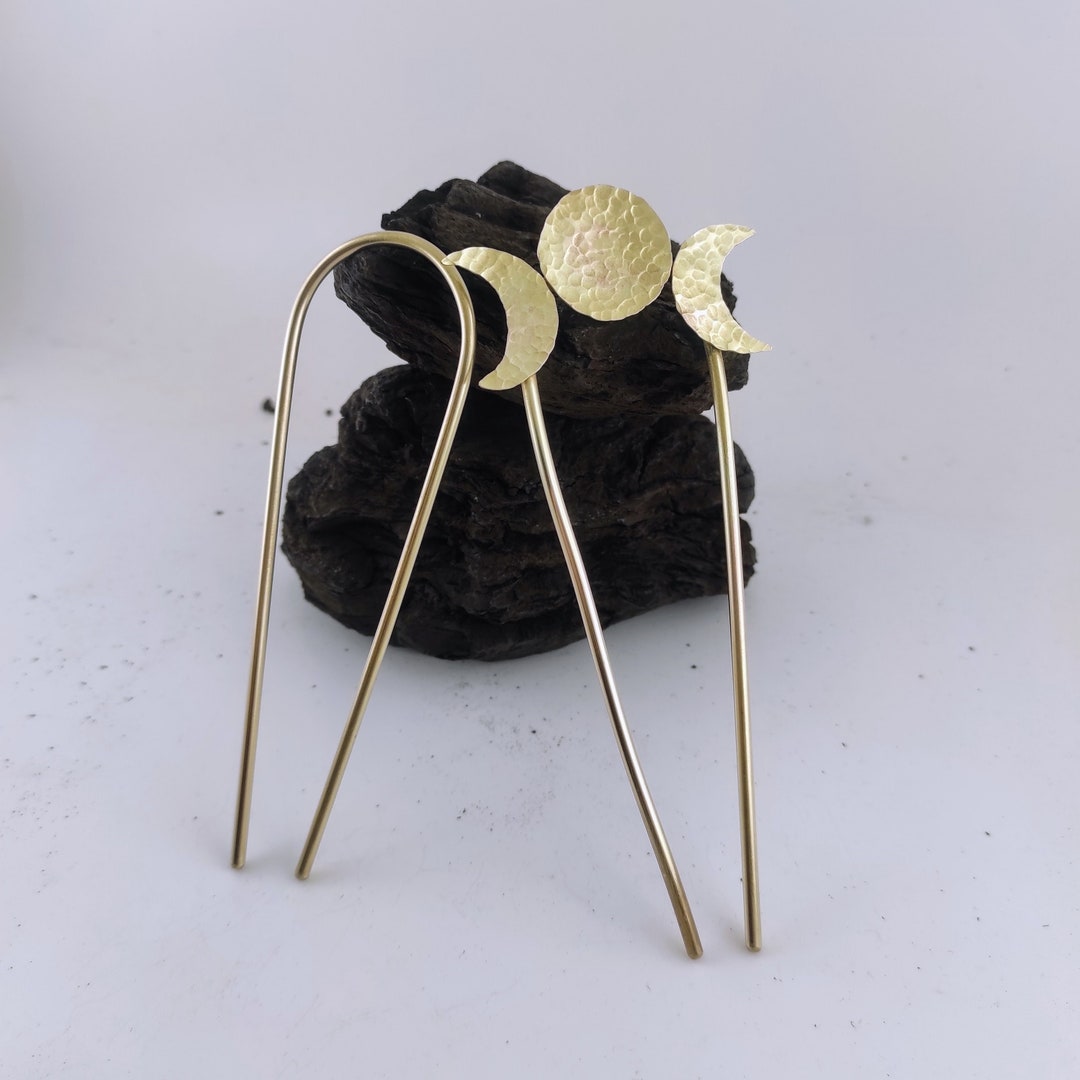 Hair Pin / Set of Hair Pins / Triple Goddess Hair Pin / Moon Hair Pin ...