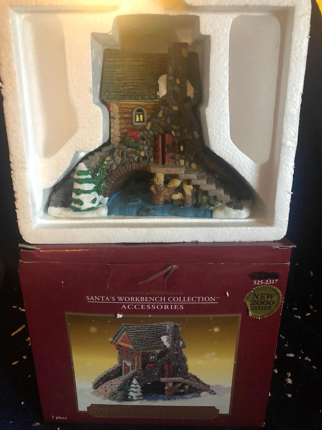 Santas Workbench Collection Porcelain House on Bridge Village House ...