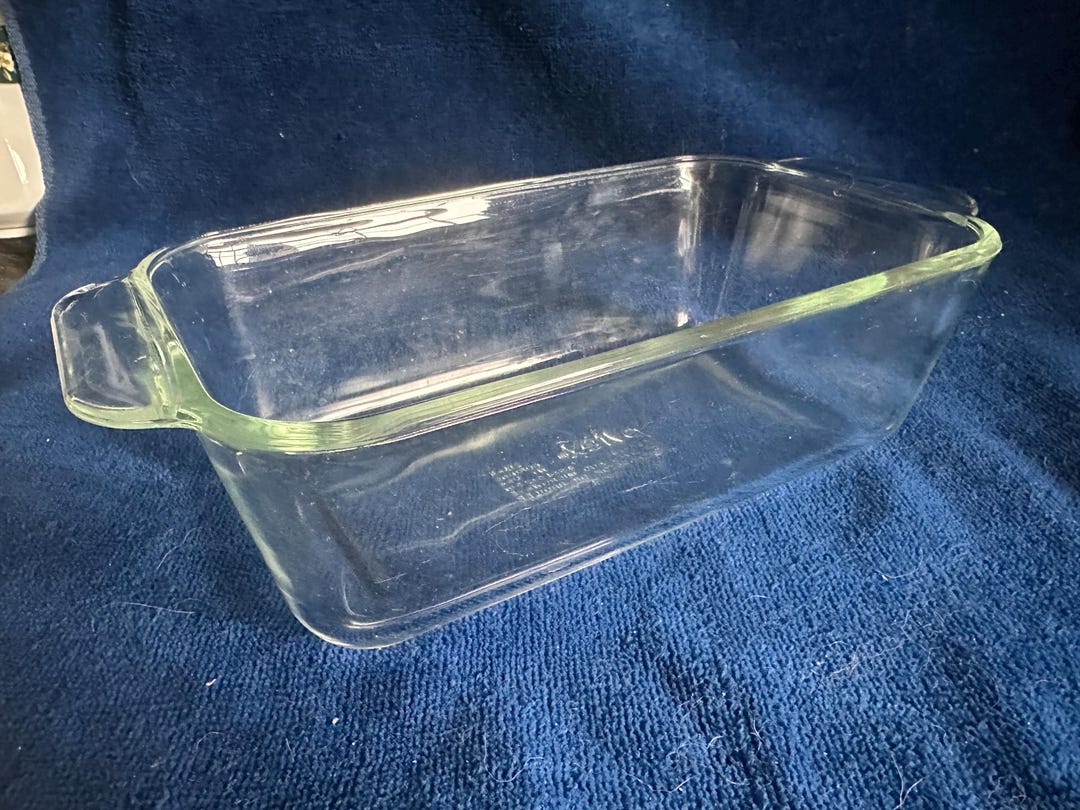 PYREX Heavy Clear Glass Loaf Dish #213-R 8.5 X 4.5 Inch 1 1/2 Quart ...