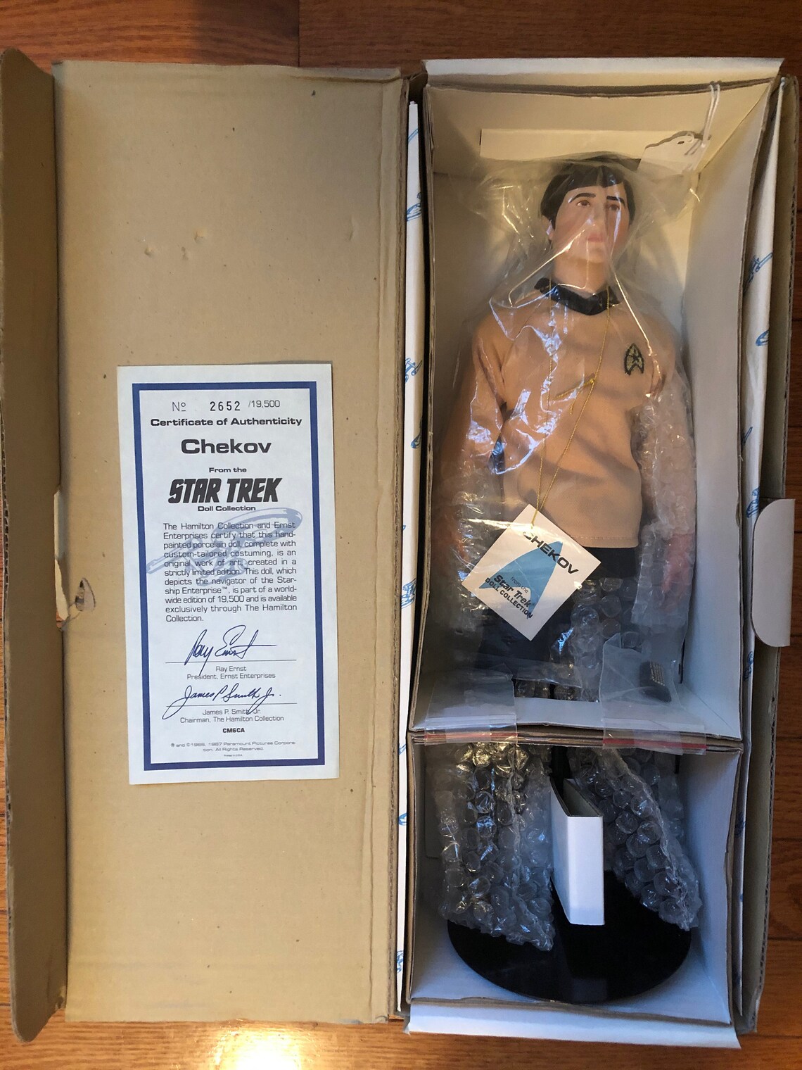 Star Trek Hamilton Collection Mr Chekov W/coa 1987 RJ Earnst Star Trek ...