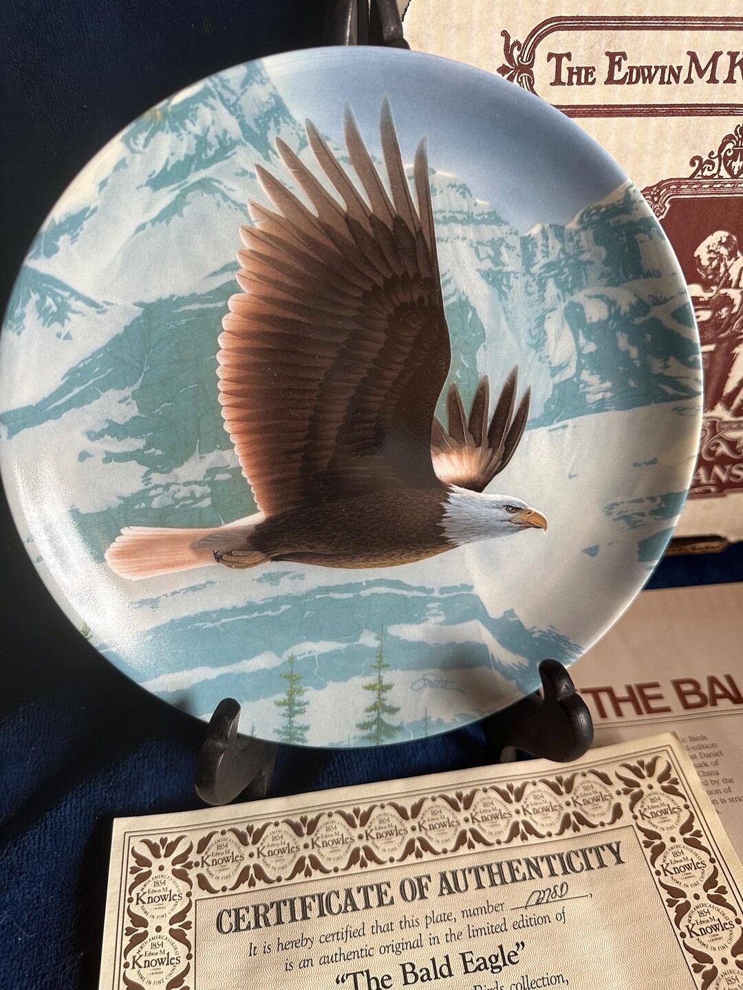 Edwin Knowles China Co. Collector Plate “the Bald Eagle” 1st Issue the ...