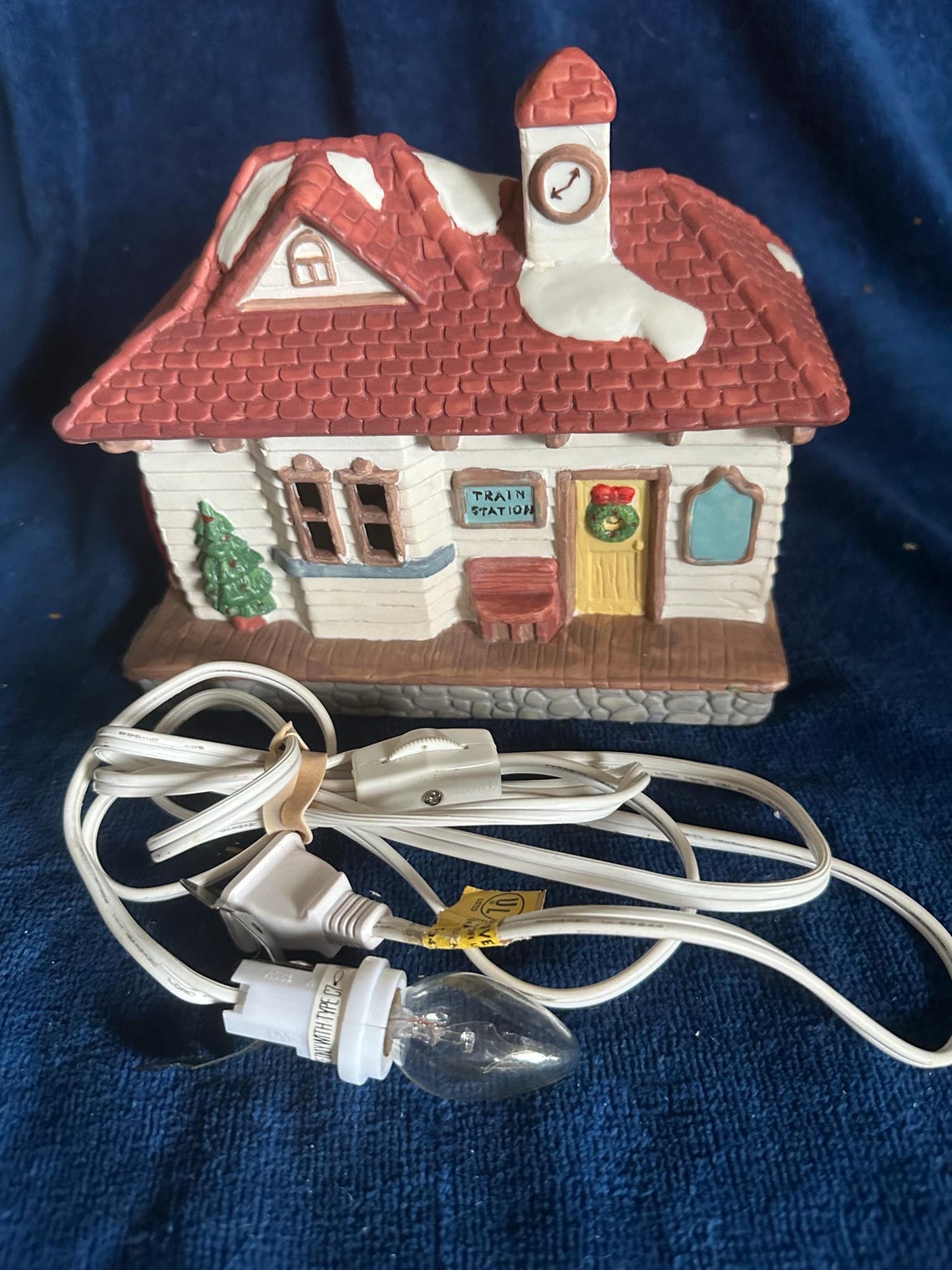 Holiday Expressions Christmas Village “train Station” Porcelain Lighted ...