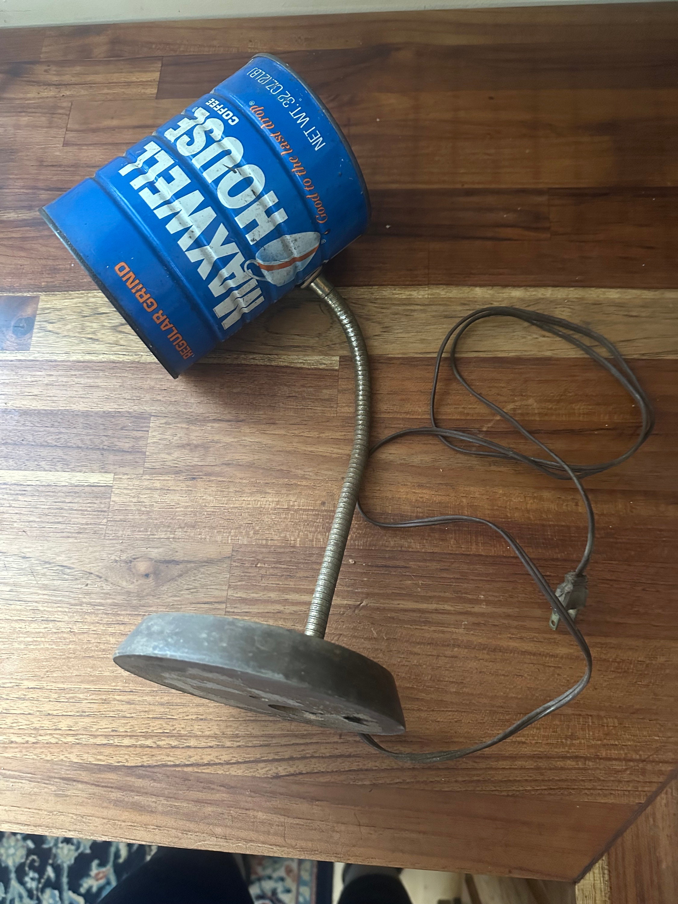 Vintage Coffee Can Lamp Maxwell House Coffee Can Light Man-cave Decor ...