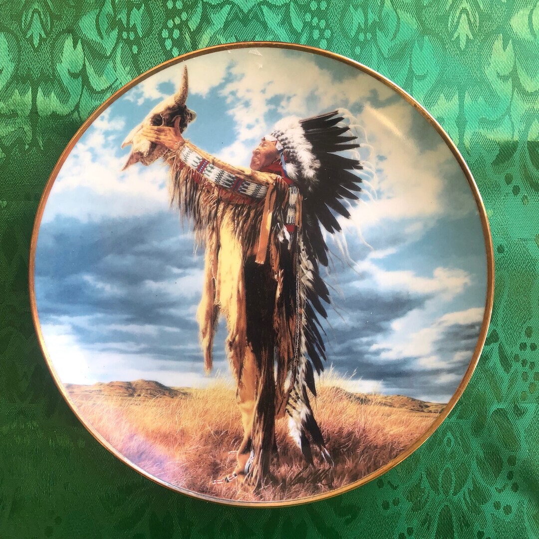 Franklin Mint “prayer to the Great Spirit” Native American Plate Paul ...