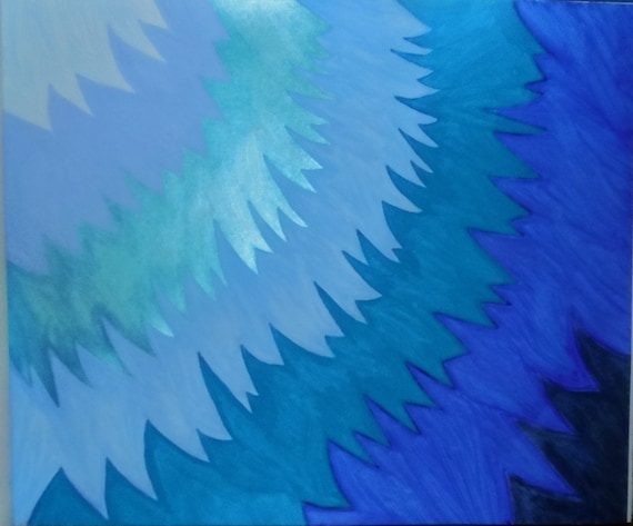 Blue Abyss original Painting - Etsy