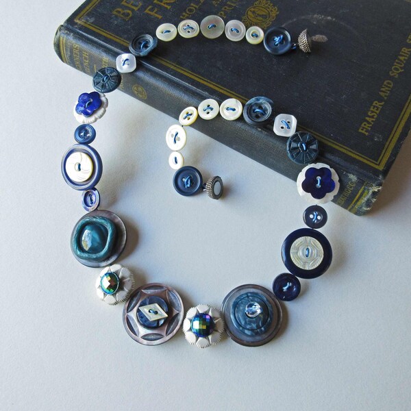 Button Necklace - Etsy
