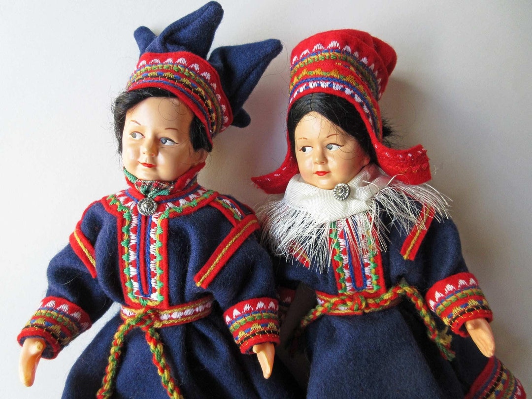 Saami Doll Pair From the 1970's by Rønnaug Petterssen Rare Norwegian ...