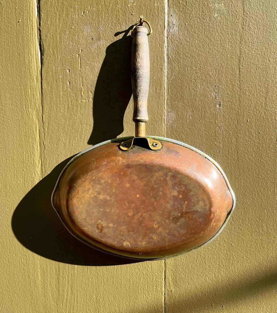 Rustic Copper Clad Pan, for Country Kitchen Wall Decor or Sauce Pan ...
