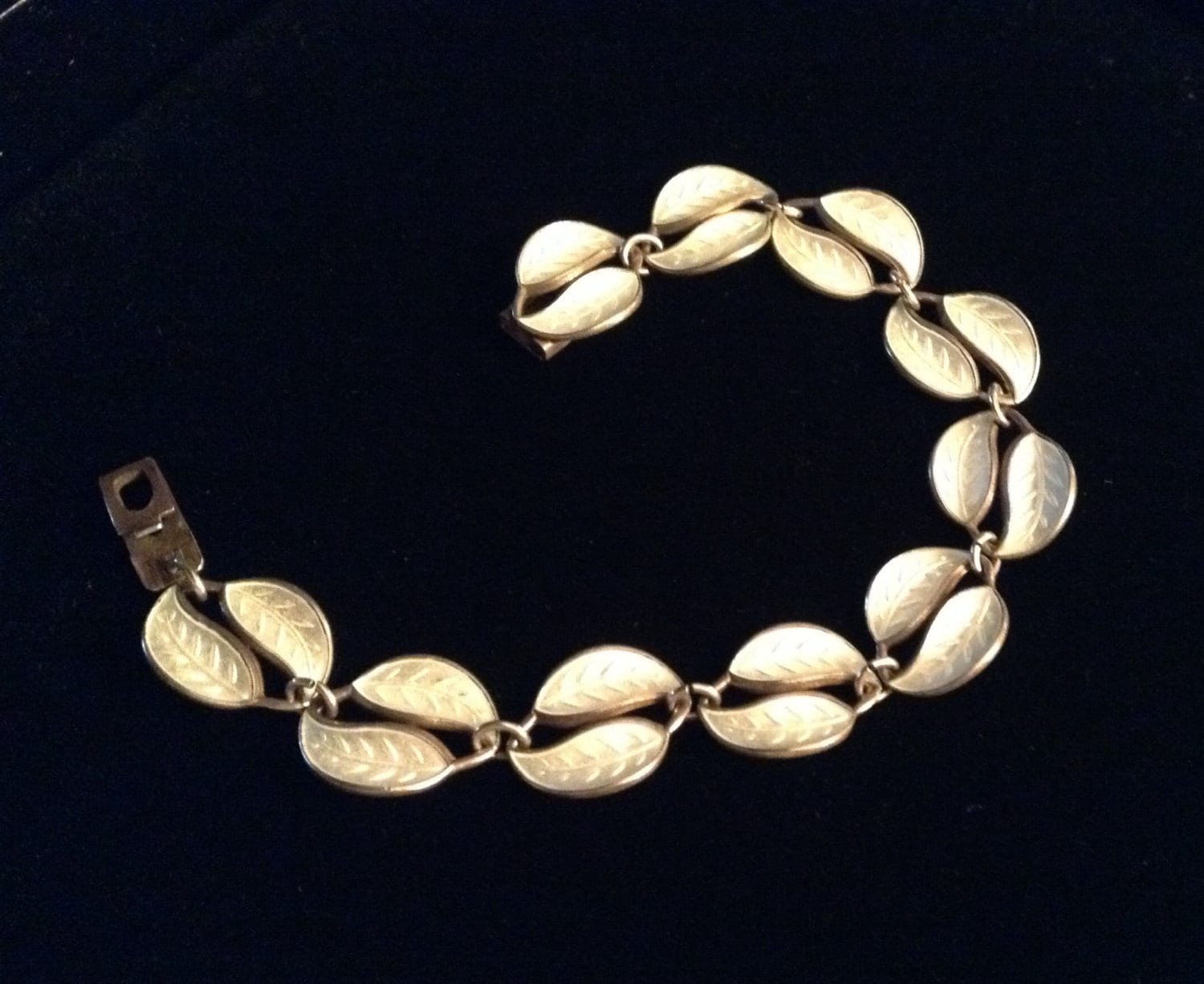 Vintage 1950's David Andersen Sterling Silver and White Guilloche ...