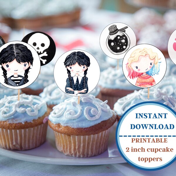 Wednesday Addams Cake Topper Printable - Etsy