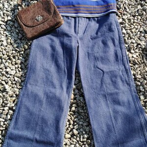 Vintage 70s Dark Denim Union Jack Flared Jeans - Etsy UK
