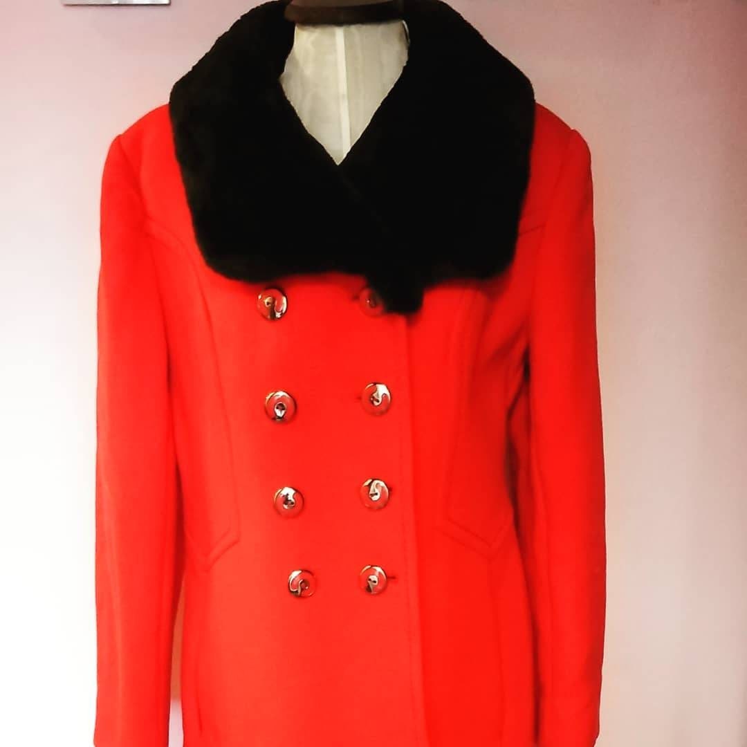 Vintage 60s Red Pure Wool Double Breasted Mod Avengers Coat - Etsy UK