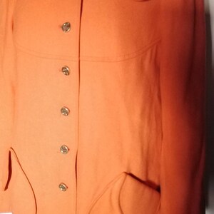 Vintage 60s/70s Orange Wool Smock Style Jacket - Etsy