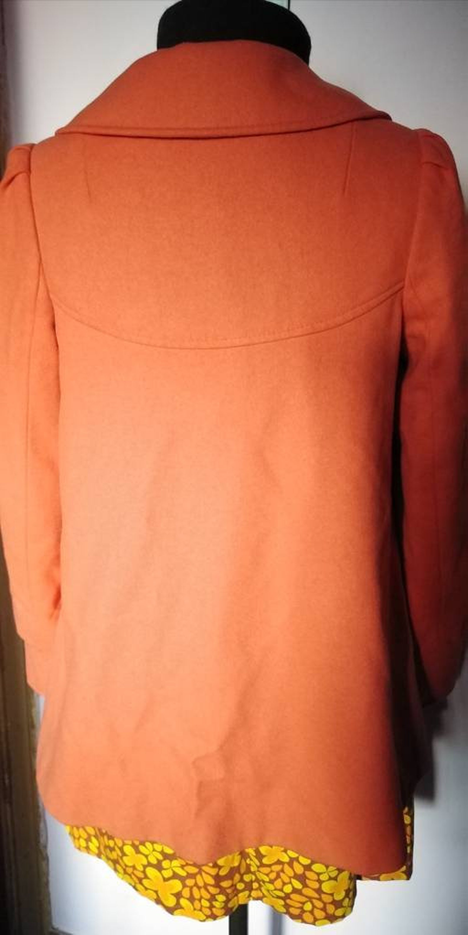 Vintage 60s/70s Orange Wool Smock Style Jacket - Etsy