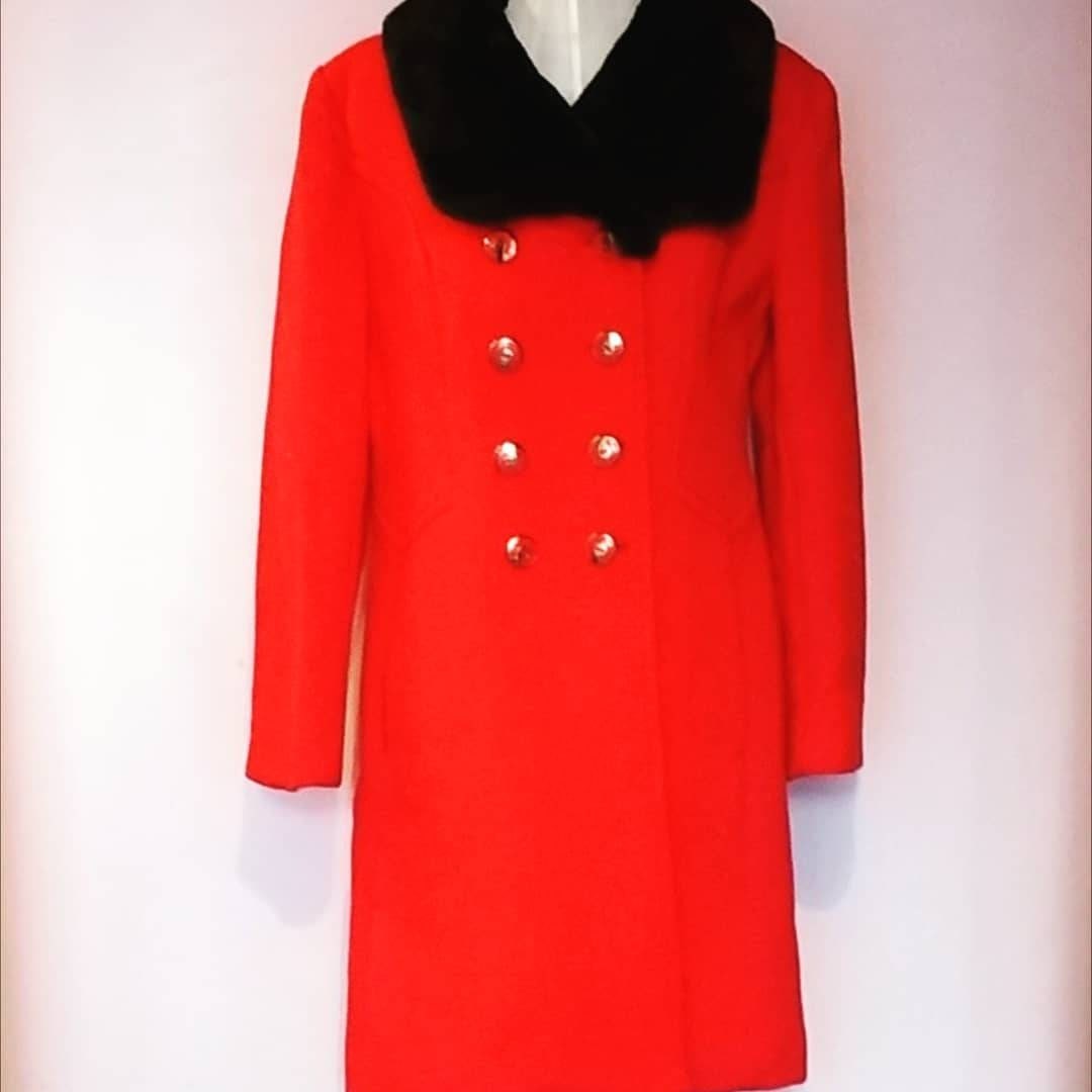 Vintage 60s Red Pure Wool Double Breasted Mod Avengers Coat - Etsy UK