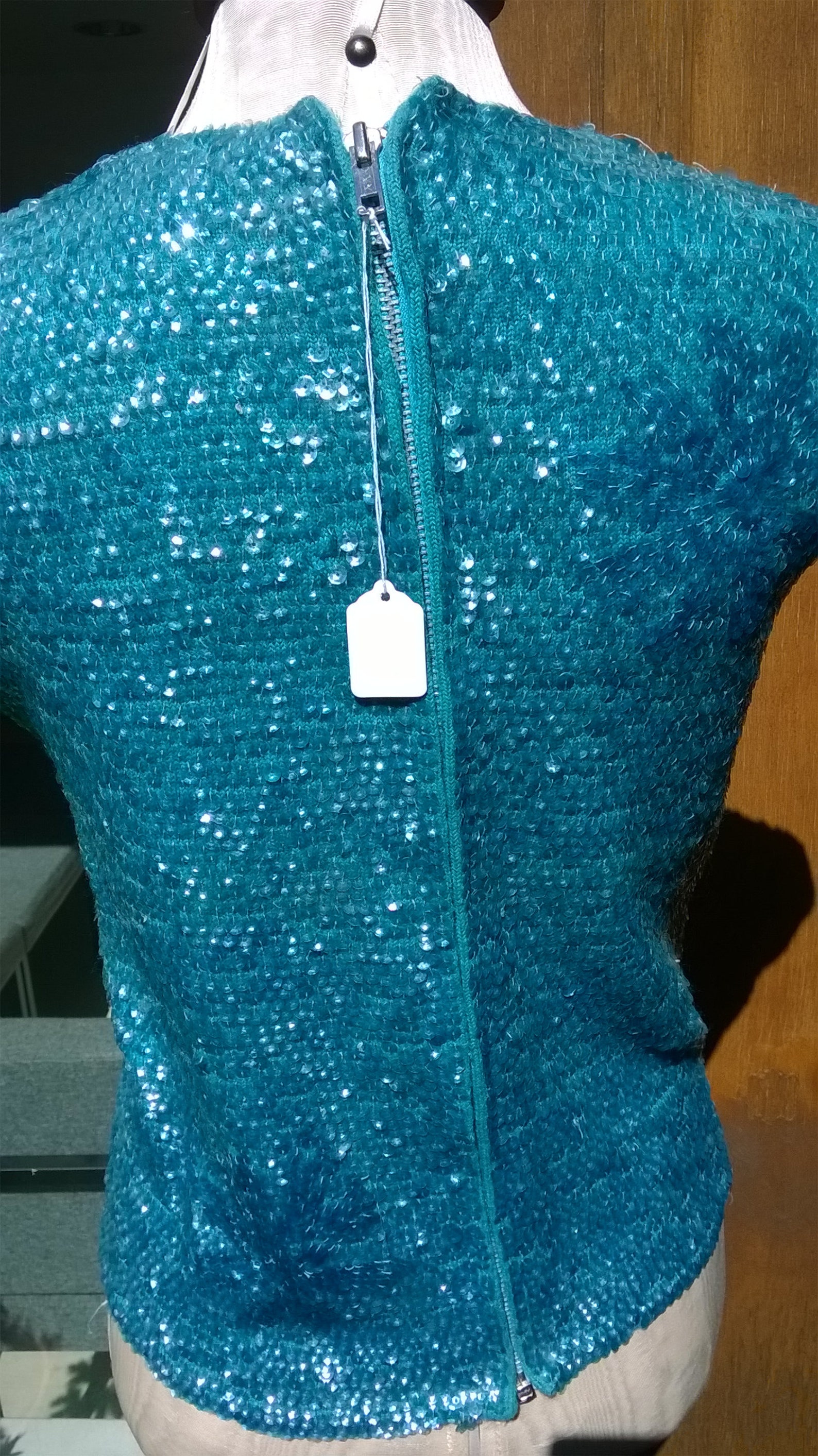 Vintage 50s/60s Blue Pin up Sequin Sweater - Etsy