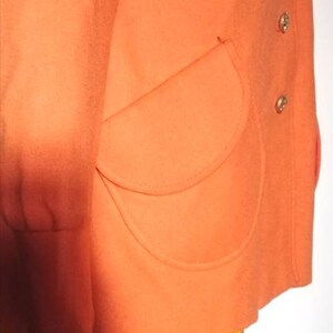 Vintage 60s/70s Orange Wool Smock Style Jacket - Etsy