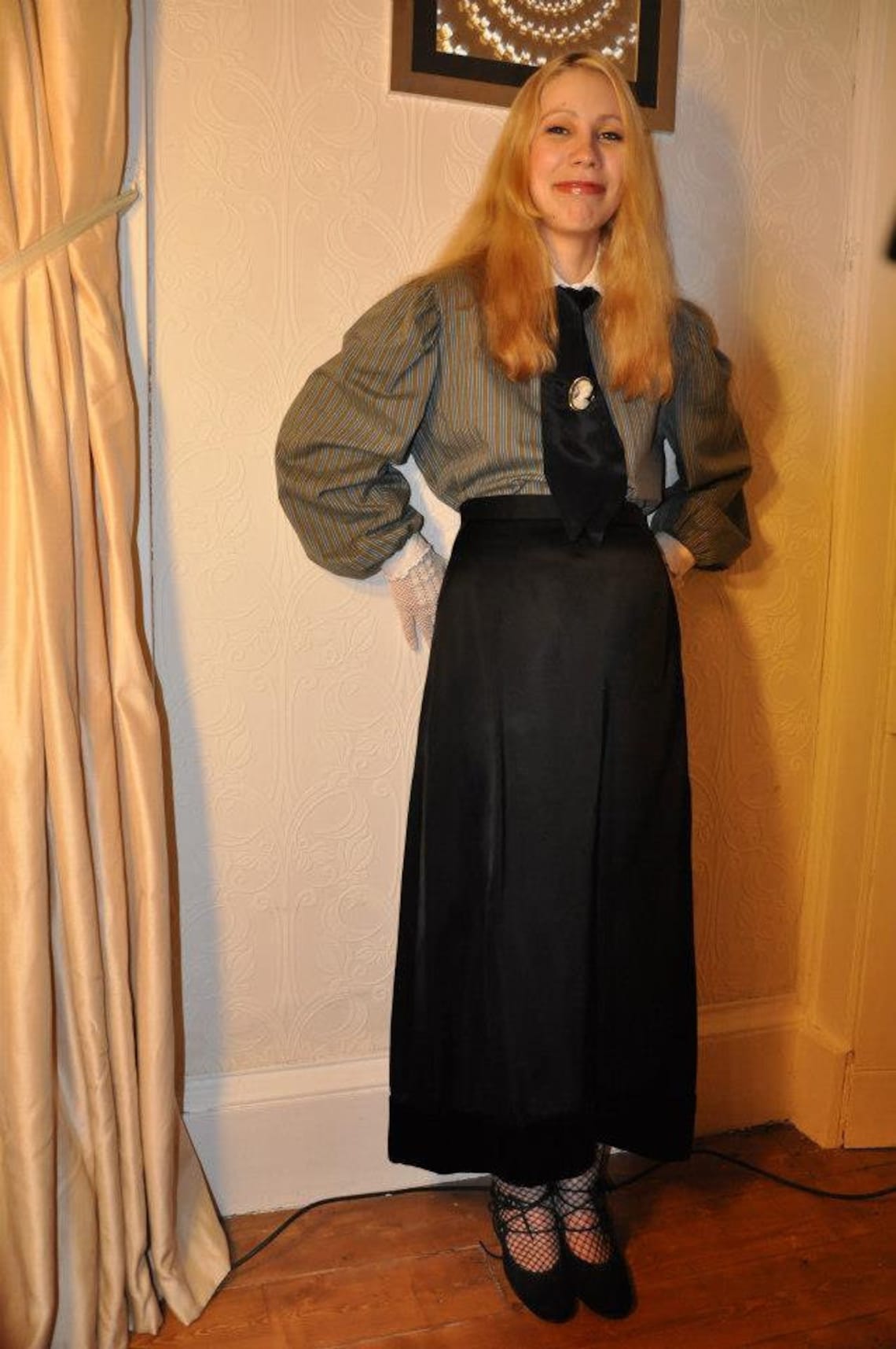 Marion Donaldson 70s Victorian/edwardian Style Striped Blouse - Etsy