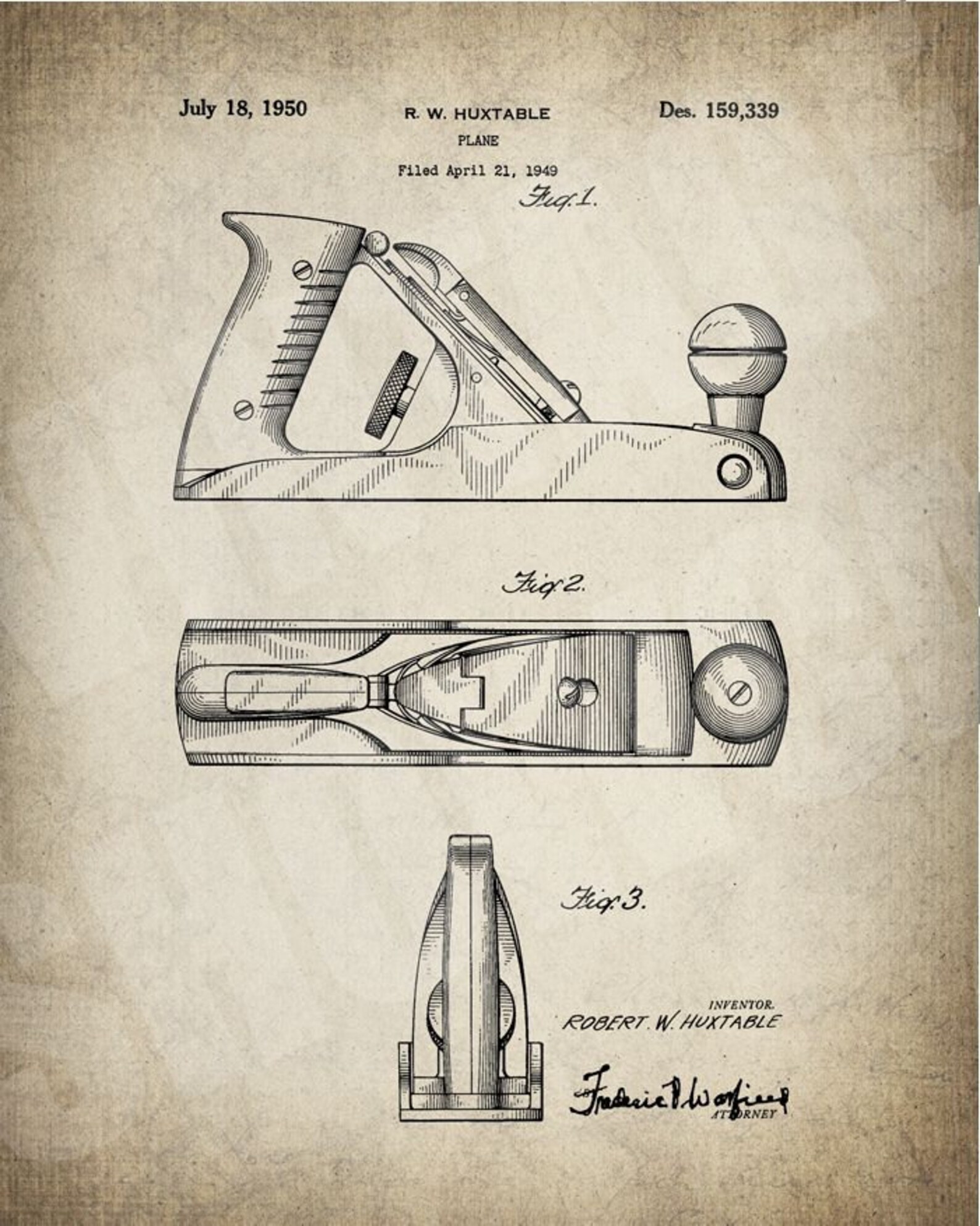 Vintage Hand Wood Plane for Woodworking Patent Print - Etsy