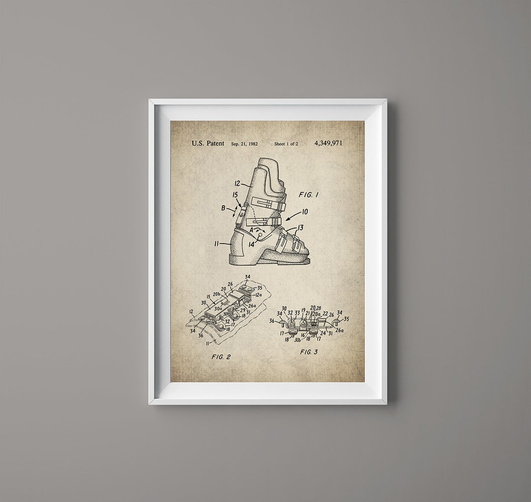 Ski Boot Patent Print - Ski Boot Patent - Ski Boot Art - Skit Boot Wall ...