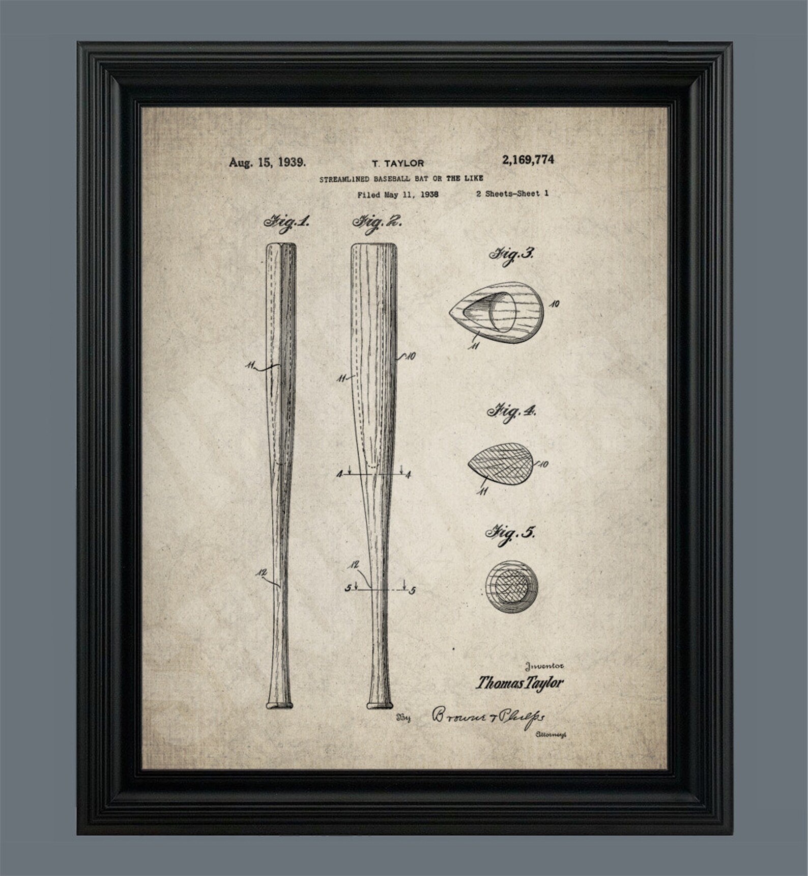 Vintage Baseball Bat Patent Print Poster Baseball Bat | Etsy