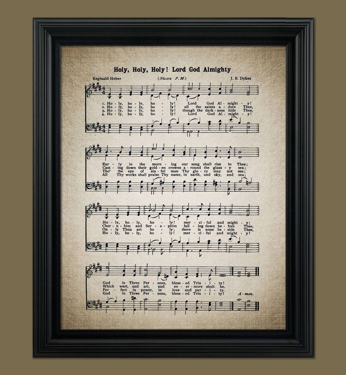 Holy Holy Holy Lord God Almighty Hymn Hymnal Sheet - Etsy
