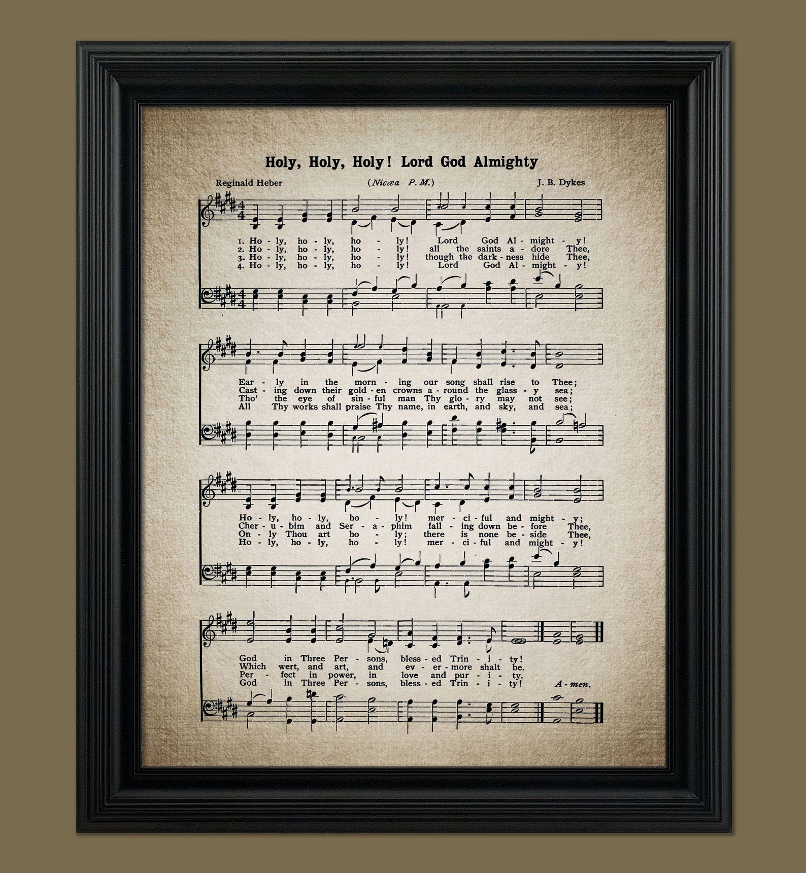Holy Holy Holy Lord God Almighty Hymn Hymnal Sheet - Etsy
