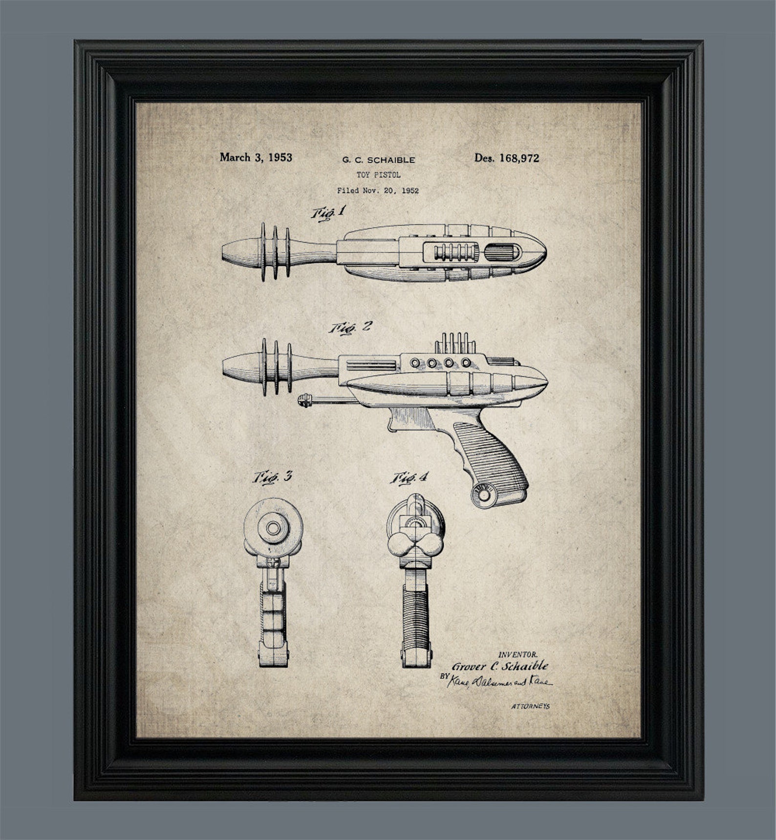 Vintage Toy Ray Gun Patent Print Poster Instant Download - Etsy Denmark