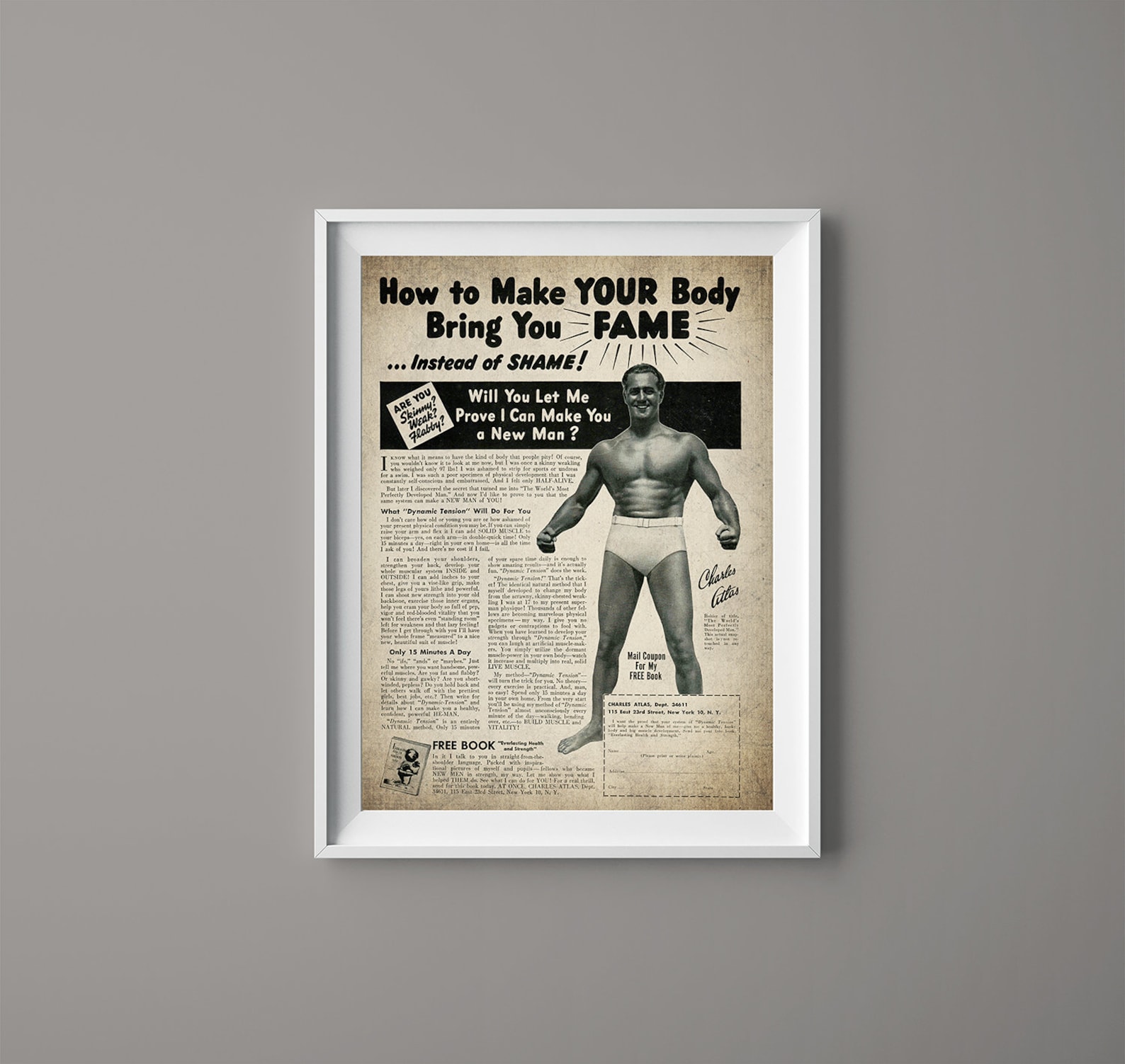 Vintage Advertisement Personal Trainer Body Builder | Etsy