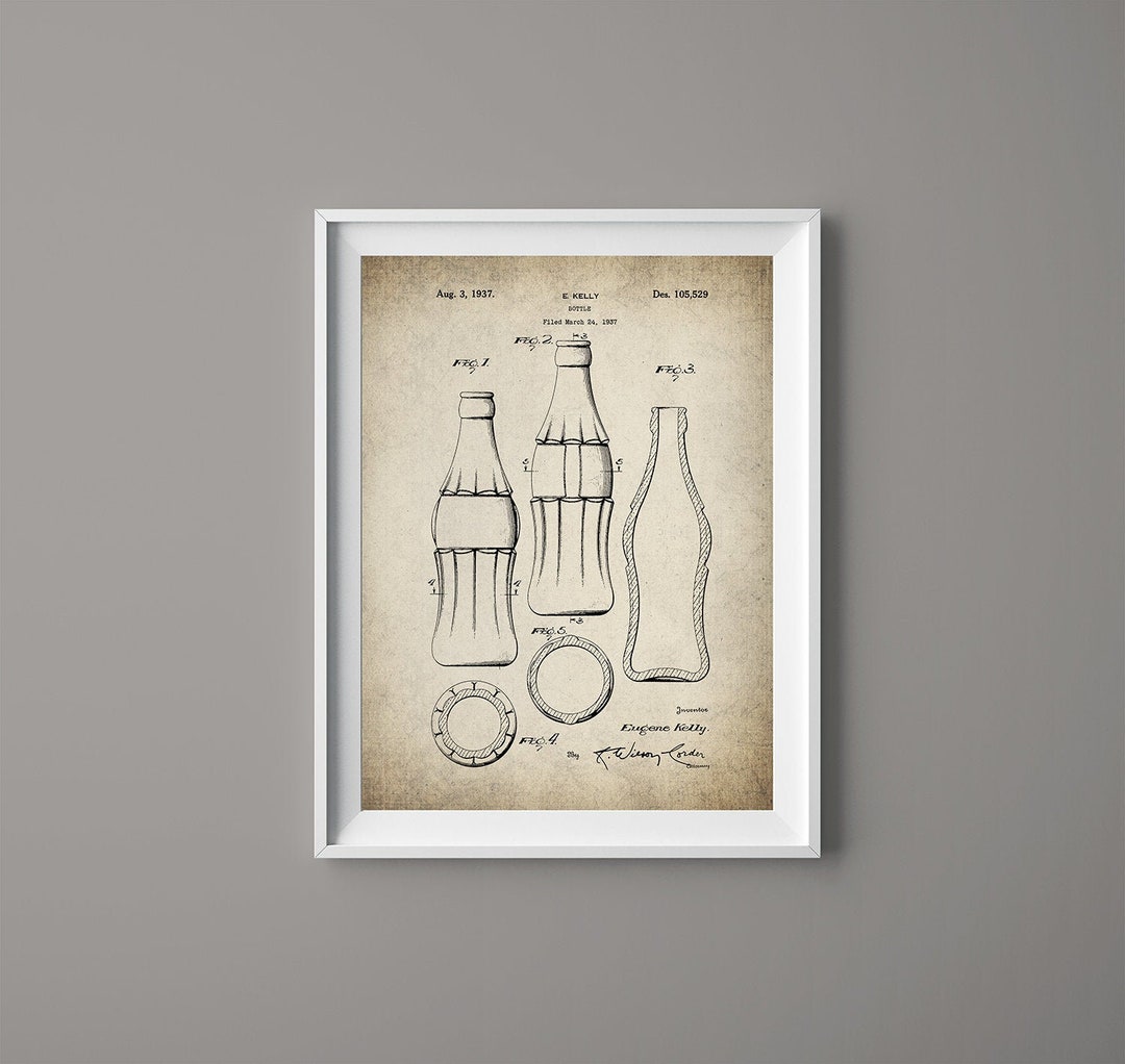 Vintage Cola Bottle Patent Print - Bottle Patent - Cola Poster ...
