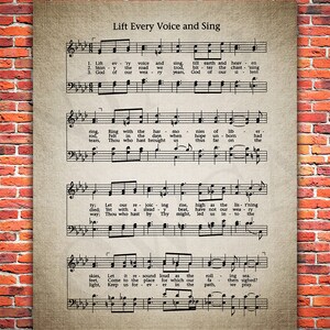 Lift Every Voice and Sing Print - Sheet Music Art - Hymn Art - Hymnal ...