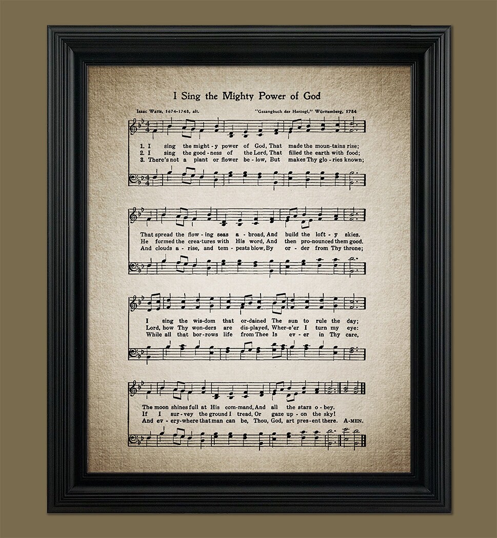 I Canto el poder poderoso de Dios Himno Impresión Hoja de | Etsy