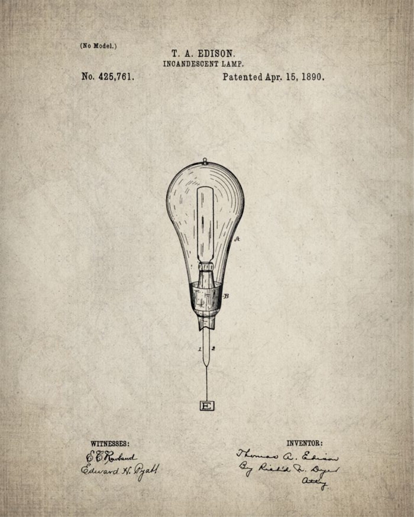 Antique Electric Light Bulb Vintage Antique Patent Print - Etsy