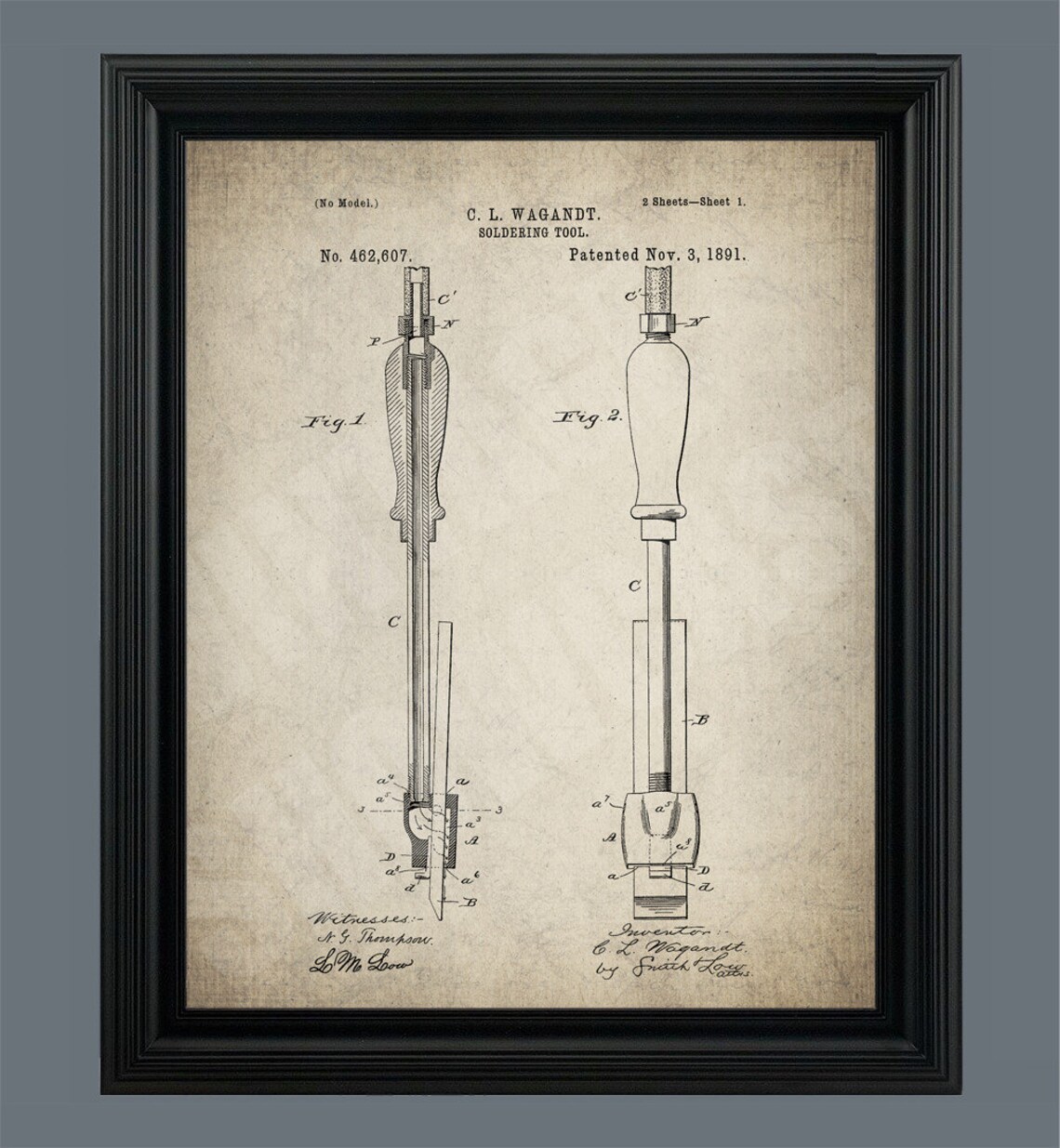Soldering Iron Patent Print - Vintage Soldering Iron - Solder Iron ...