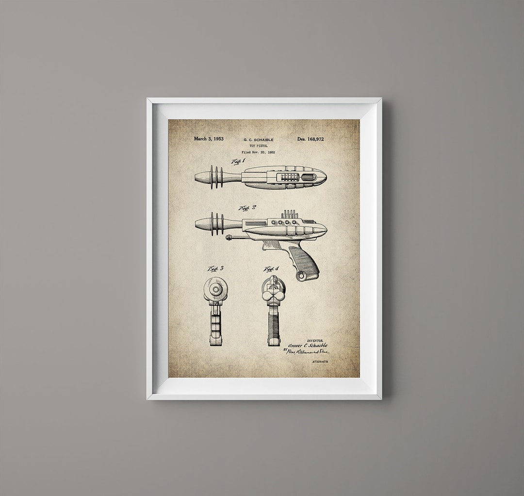 Vintage Toy Ray Gun Patent Print Poster Instant Download - Etsy
