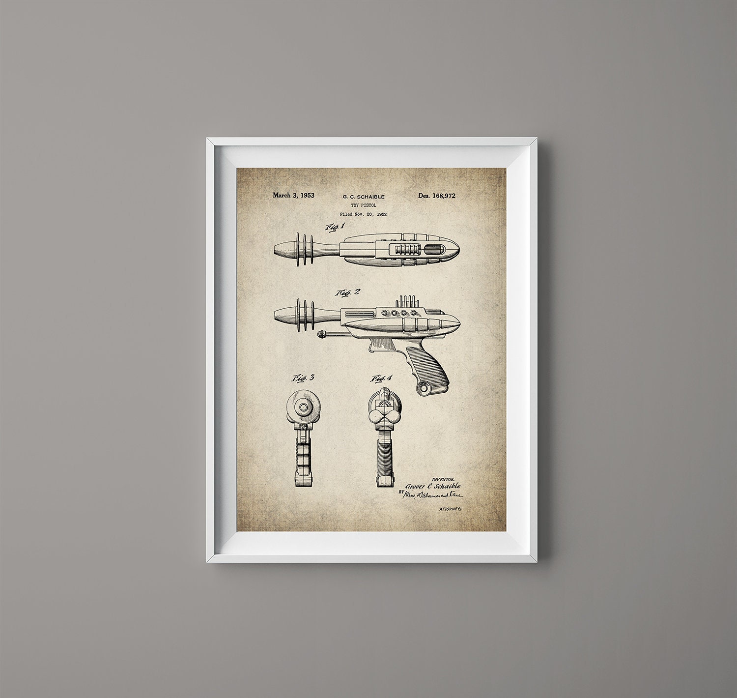 Vintage Toy Ray Gun Patent Print Poster Instant Download - Etsy