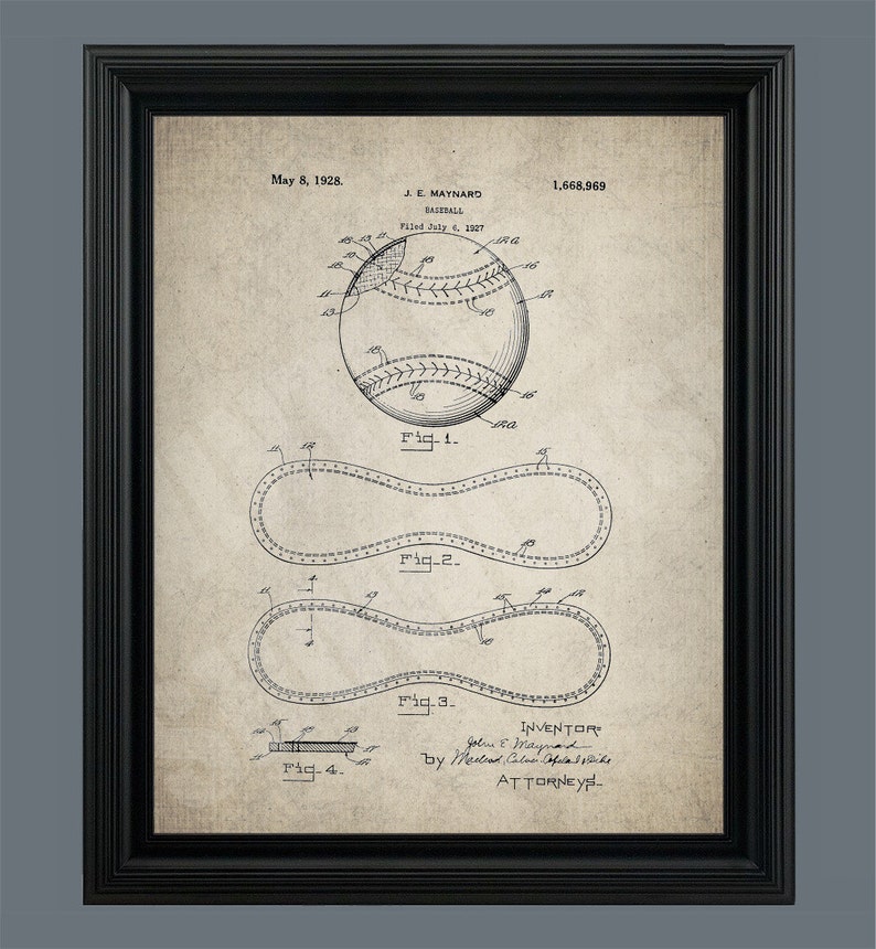 Vintage Baseball Patent Poster Print Baseball Patent - Etsy