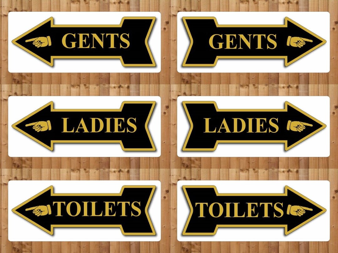 POINTING ARROW DIRECTION Sign ~ Sizes 40x16cm 30x12cm 20x8cm 15x6cm ...