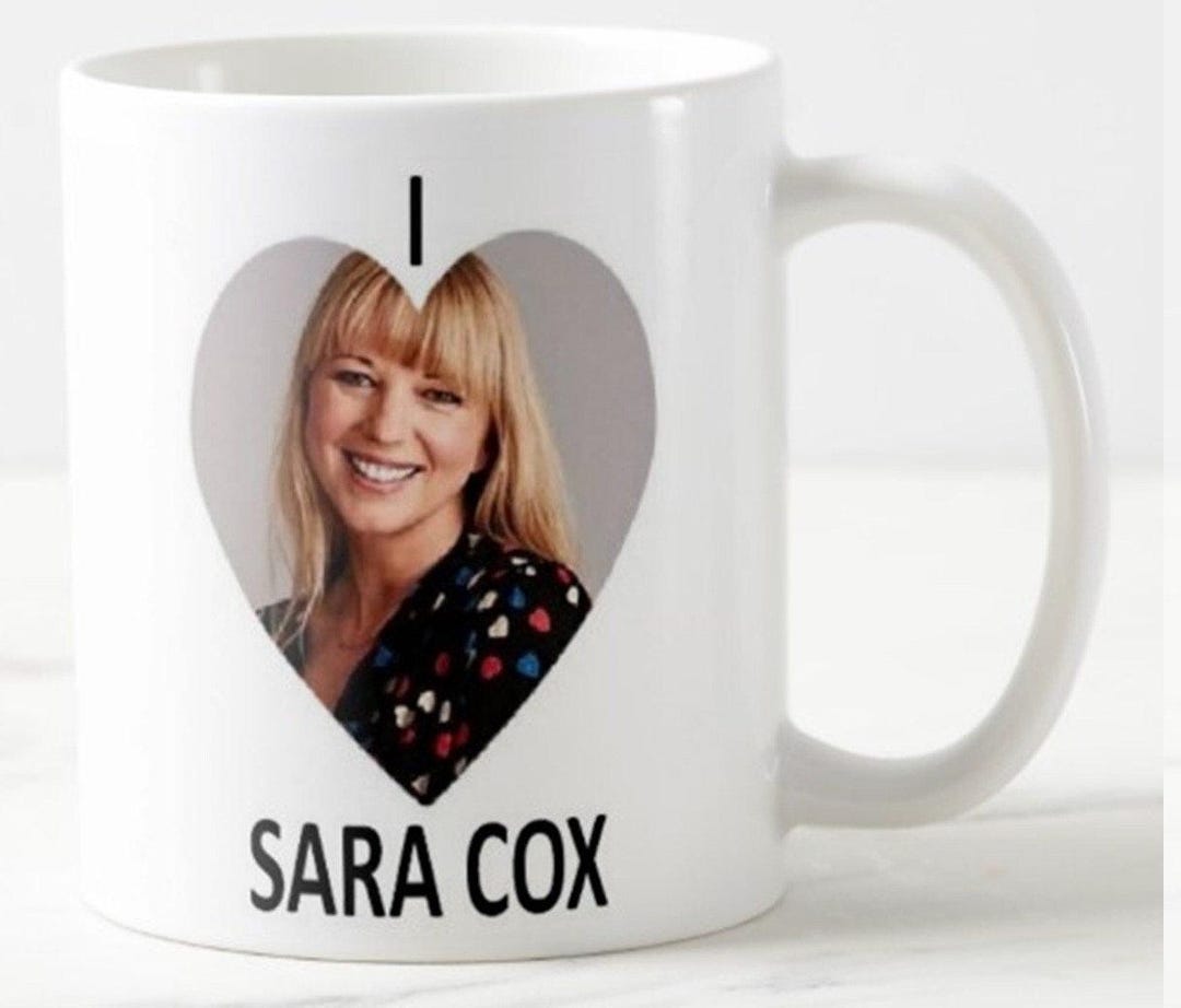 I Love (heart) Sara Cox MUG - Gift for Fan of Popular Bbc Radio 2 ...